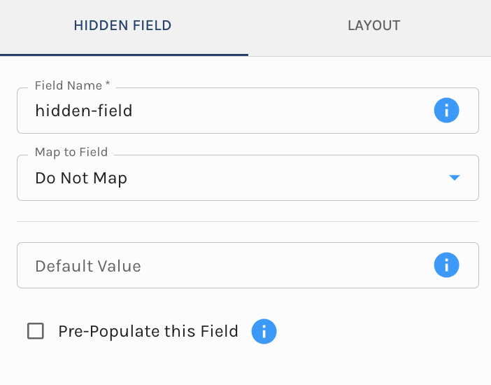Hidden Field | Paminga Docs